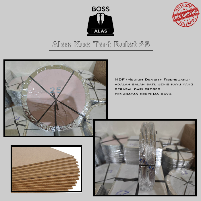 Tatakan Alas Kue Tart Cake MDF Ukuran 25 CM - Boss Alas | Lazada Indonesia