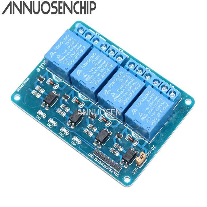 รีเลย์โมดูล Optocoupler Dc 12V 4ช่องสำหรับ Arduino Arm Avr Dsp Pic Msp Ac 250V 10a Dc 30V สัญญาณ ...