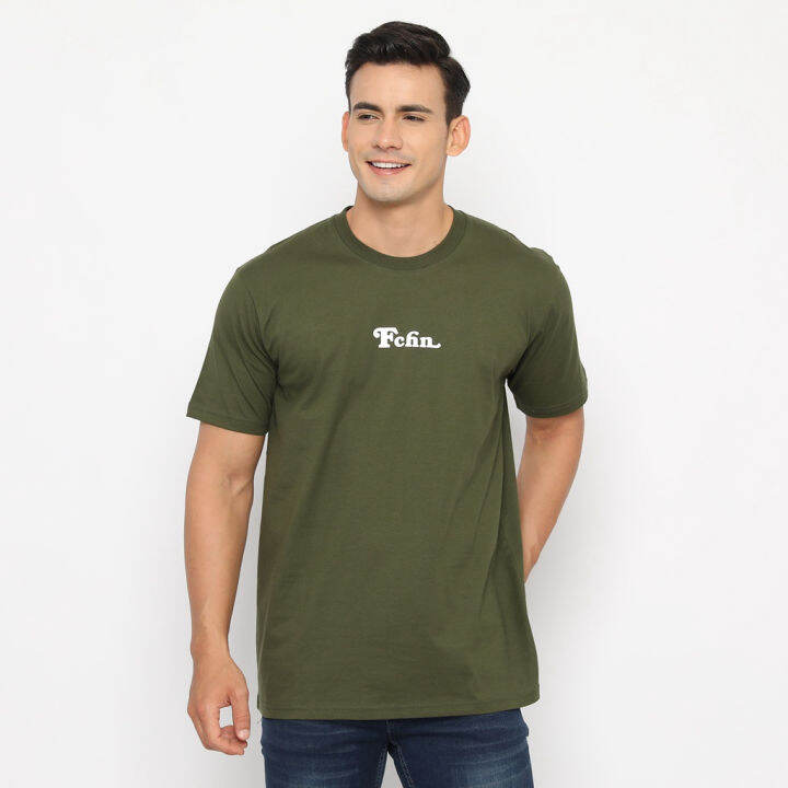 FICHINO T-Shirt Basic Fchn Olive | Lazada Indonesia