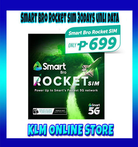 SMART BRO ROCKET SIM 30DAYS UNLI DATA | Lazada PH
