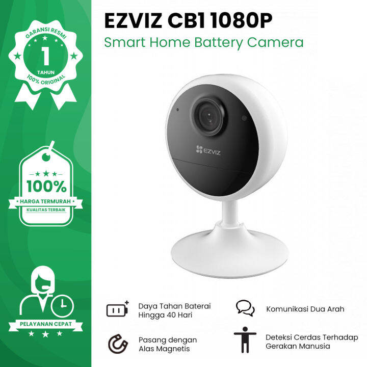 EZVIZ CB1 2MP INDOOR BATTERY WIRELESS CAMERA | Lazada Indonesia