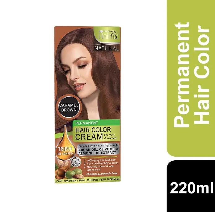 HAIRFIX Natural Hair Color Cream Caramel Brown 200ML | Lazada PH