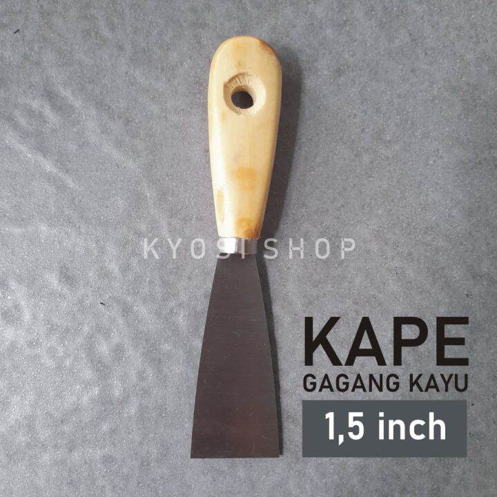 Kape Stainless Gagang Kayu Ukuran 1.5 inch Lem Demp-X Dempx Demp X ...