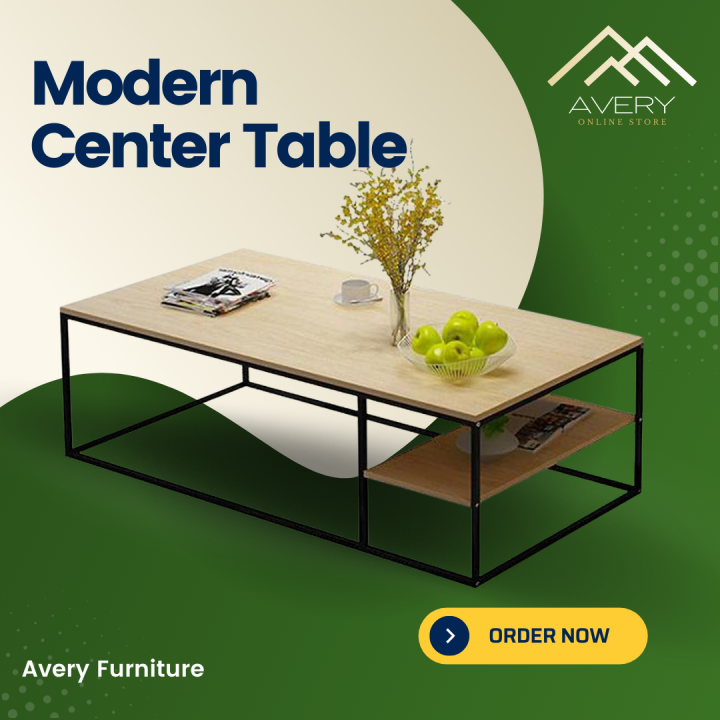 Simple Modern Wooden Tea Table Living Room Coffee Center Table | Lazada PH