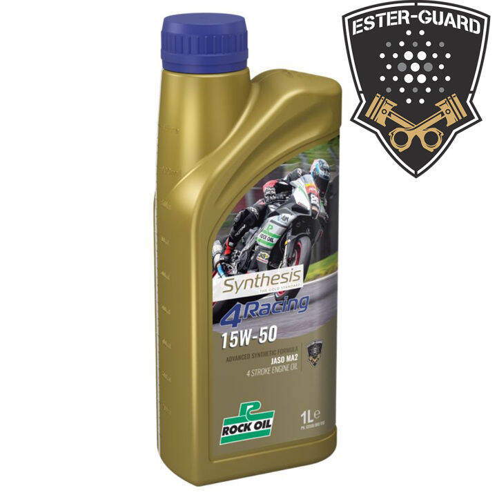 Rock Oil Synthesis 4 Racing 15W50 Fully Synthetic Motorcycle Engine Oil ...