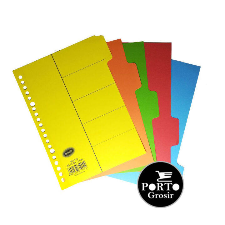 Bantex Paper Divider A5 Pembatas Isi Binder Loose Leaf 20 Holes Lubang ...