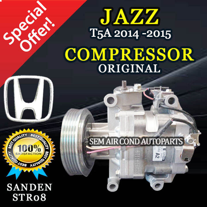 HONDA JAZZ T5A 2014-2015 YEAR ORIGINAL SANDEN SD STR08 COMPRESSOR ...