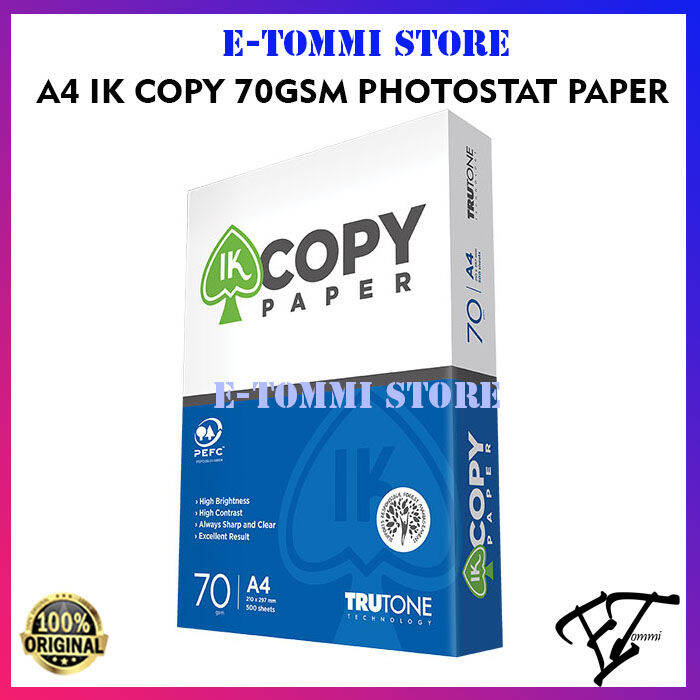 IK Copy A4 Copier Paper 70gsm - 500 sheets | Lazada