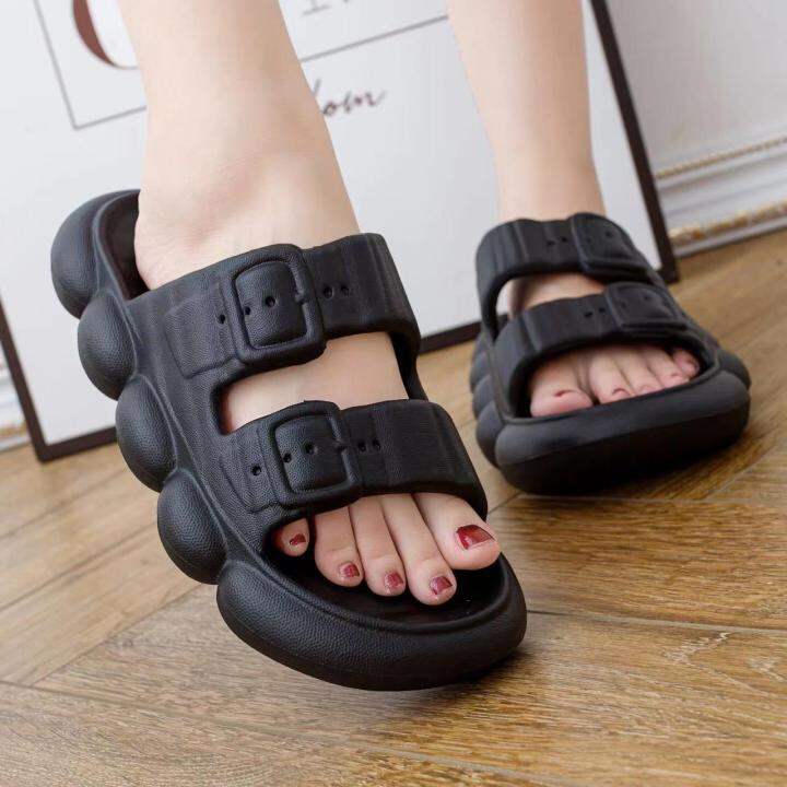 รองเท้าสวมEVA รองเท้าแตะแบบสวม เบานุ่มนิ่มใส่สบายกันลื่น รองเท้าเพื่อสุขภาพหนา4cm | Lazada.co.th