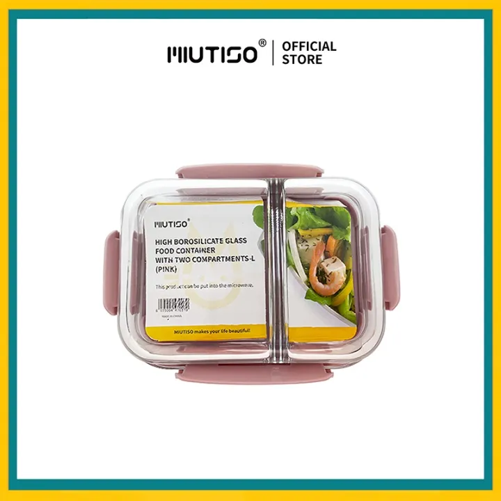 Miutiso High Borosilicate Glass Food Storage Container MealPrep ...