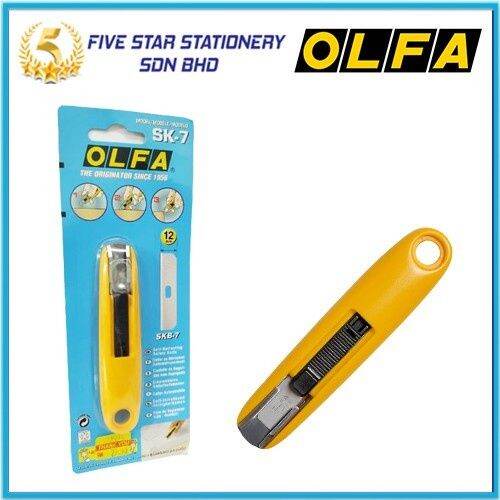 OLFA Self-Retracting Safety Knife SK-7 Auto-retracting blade Safety Knife Stationery | Lazada
