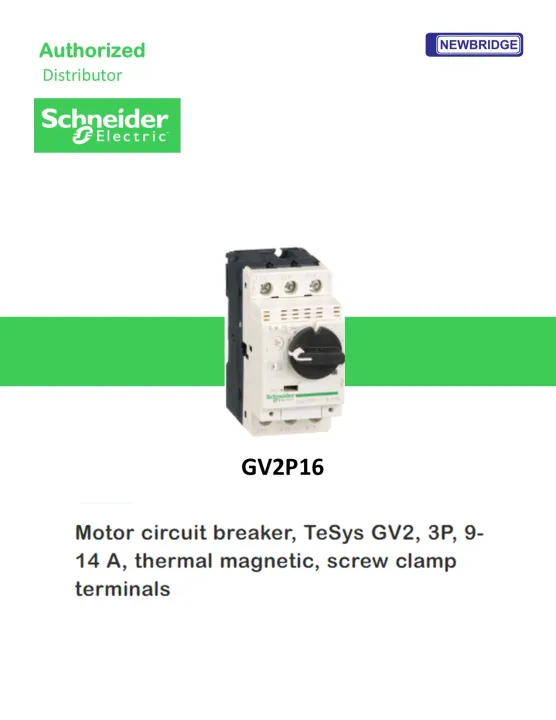 TeSys GV2 Manual Starter and Protector, thermal magnetic circuit ...