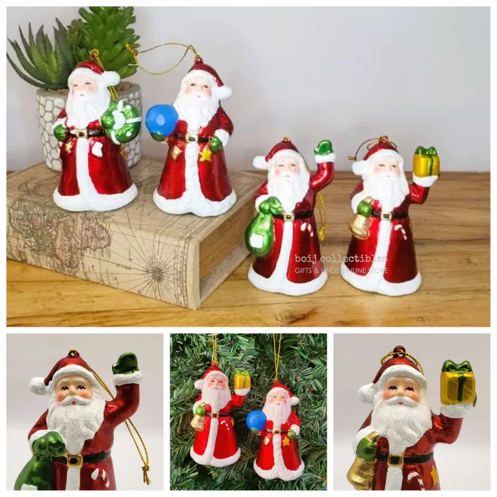 St. Nicholas Christmas Tree Ornaments Set of 4 Resin Height: 4 inches ...