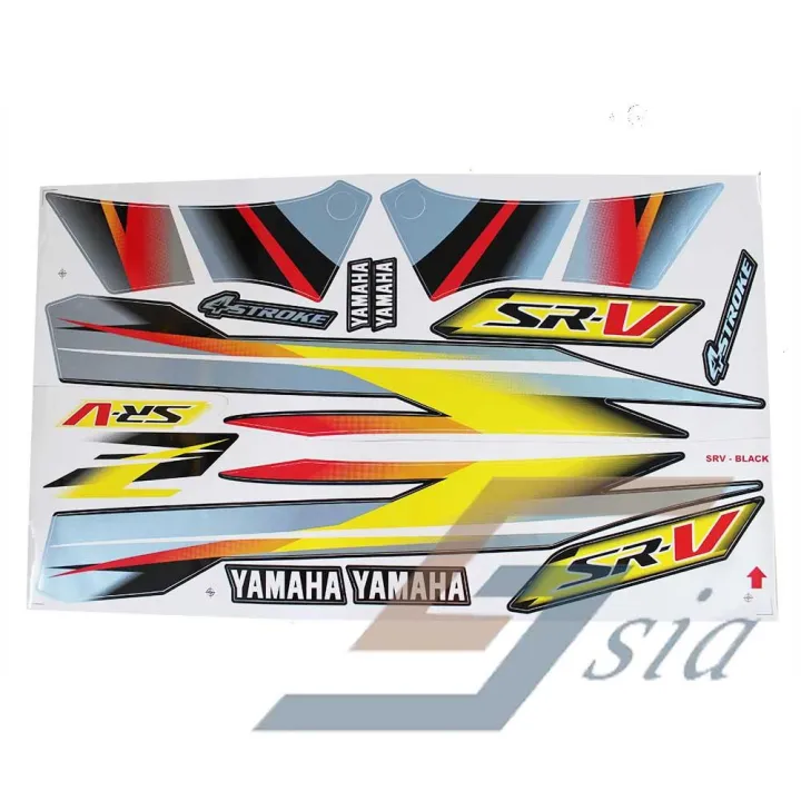 Yamaha SRV (1) Body Stripes Y194 (Silver) | Lazada