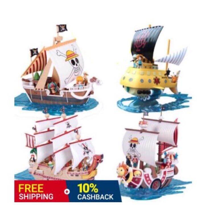 One Piece Ship Going Merry,Thousand Sunny, Marine Red Force Law Chibi ...