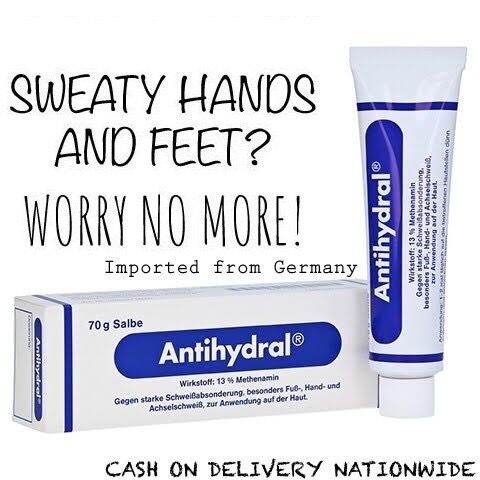 Antihydral cream 70g for sweaty hands and feet | Lazada PH