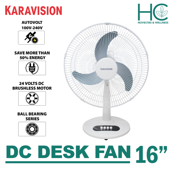 Karavision KVDCDF-1624 DC Inverter 16" Desk Fan | Lazada PH
