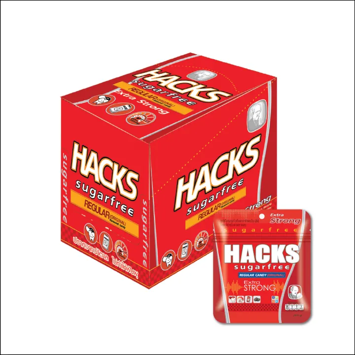 Hacks Sugar free รส Regular (original) แบบแพ็ค 12ซอง | Lazada.co.th
