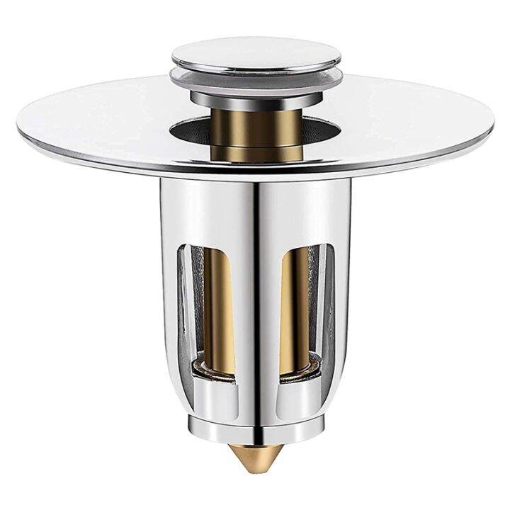 Universal Bathroom Sink Stopper Upgraded Pop-Up Stainless Steel Sink ... Universal Bathroom Sink Stopper Upgraded Pop-Up Stainless Steel Sink ...