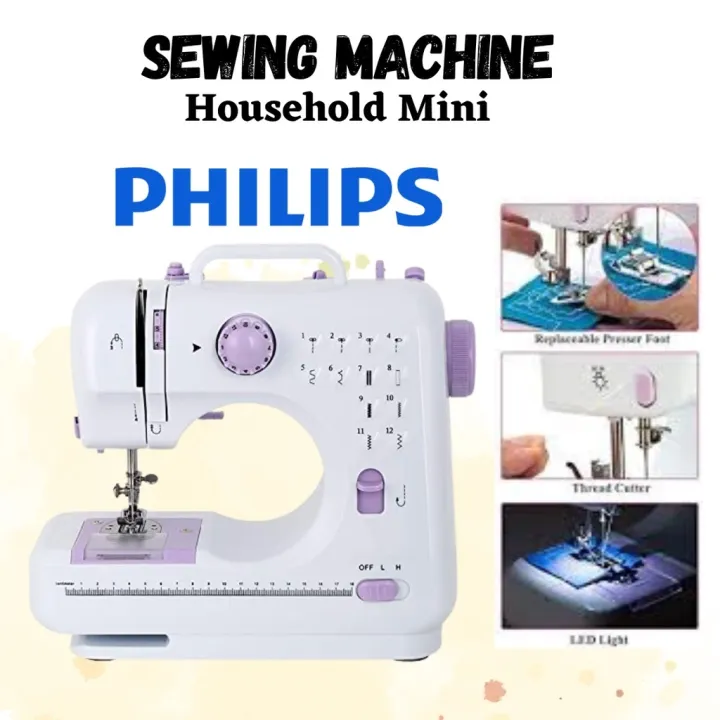 PHILIPS Portable Sewing Machine FHSM 505A Pro Upgraded 12 Sewing ...