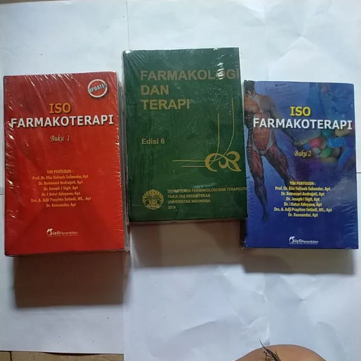 3 Buku Paket Farmasi - ISO Farmakoterapi buku 1&2 , Farmakologi dan ...