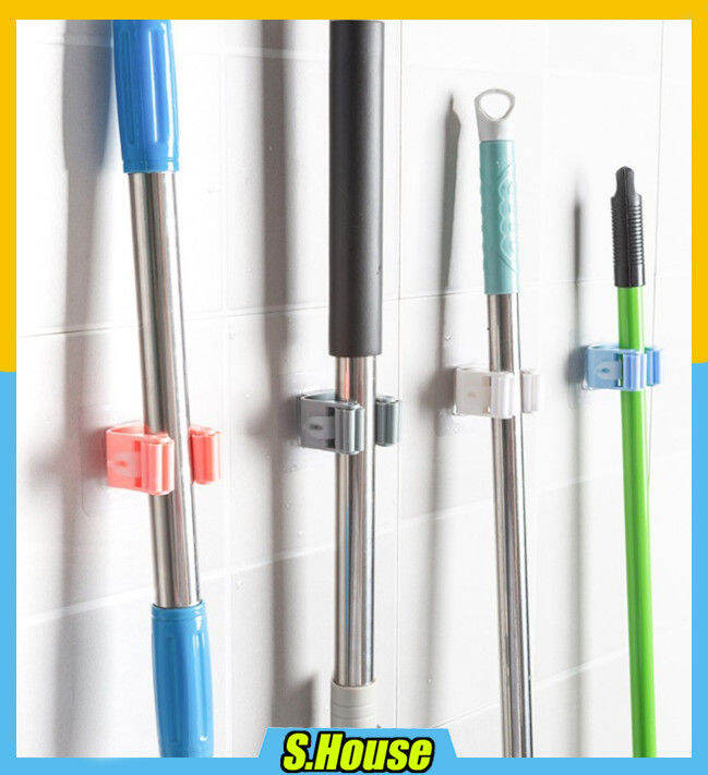 Clip Mop Holder Bathroom Hang Organizer Storage Kelip Sepit Lekat ...