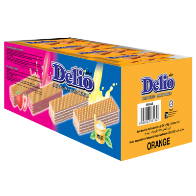 DELIO ORANGE CREAM WAFER 24 PCS * 16G | Lazada