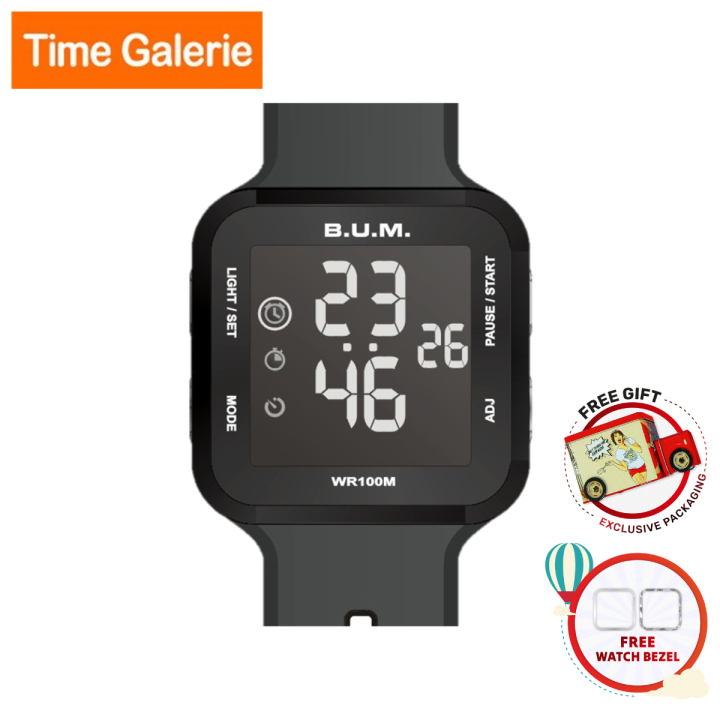 BUM Gent BUMWBM06102S Black Strap Digital Watch | Lazada
