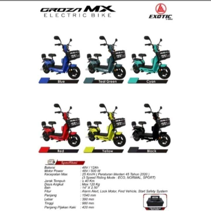 Sepeda Listrik Exotic Groza MX Garansi Resmi | Lazada Indonesia