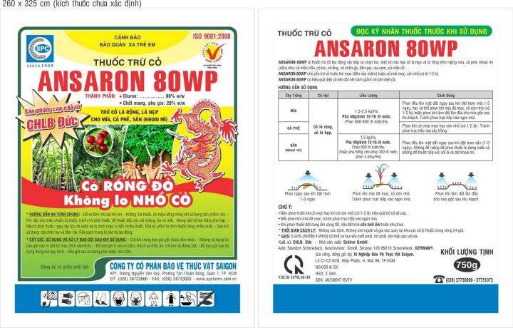 Thuốc trừ cỏ ANSARON 80 WP diệt trừ các loại cỏ lá hẹp và lá rộng trên ...
