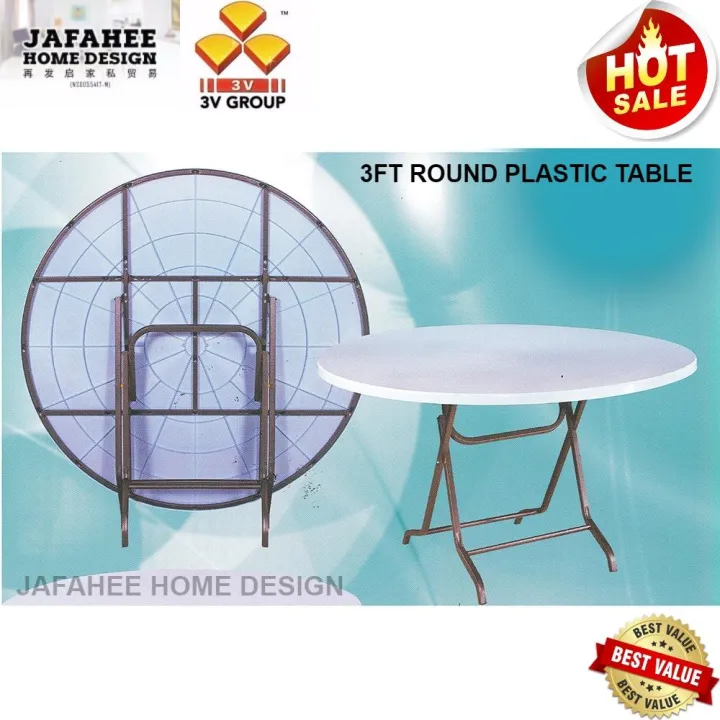 JFH 3V 3 FEET Round Plastic Table | Lazada
