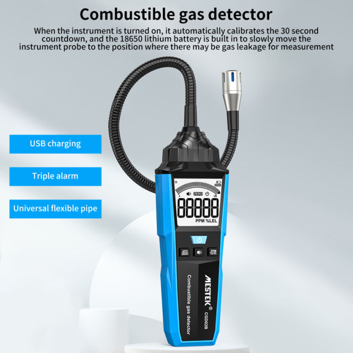 Combustible gas detector Gas analyzer LPG instrument Flammable gas leak ...