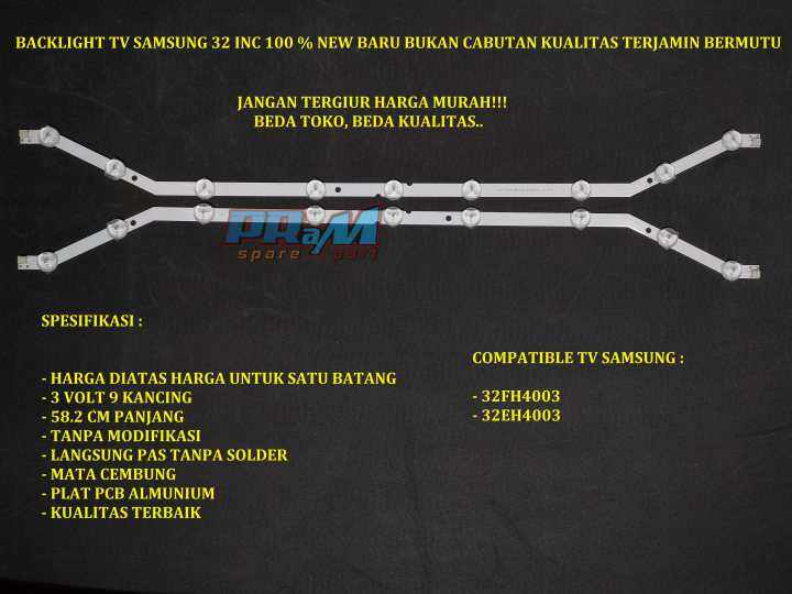LAMPU LED BACKLIGHT TV SAMSUNG UA 32EH4003 LED UA32EH4003 | Lazada Indonesia