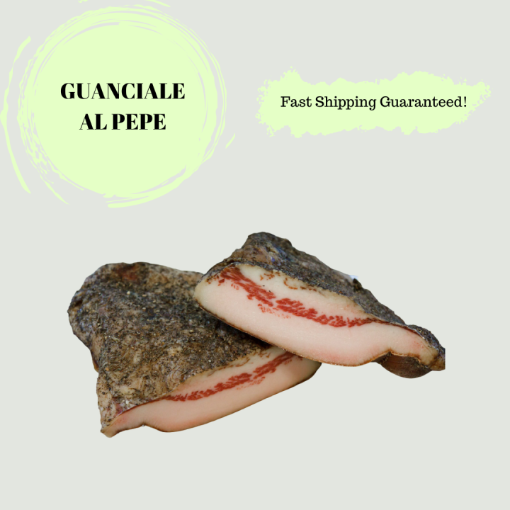Guanciale Al Pepe/ Aged Pork Jowl 250 grams Slab not sliced (SAME DAY ...