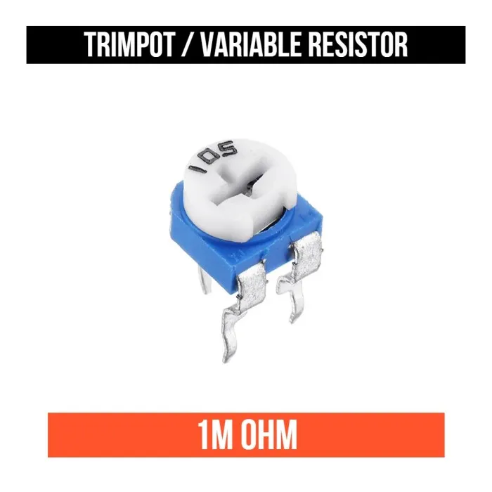 Resistor Trimpot 1M 105 Mega Ohm Trimmer Potensiometer Variable ...