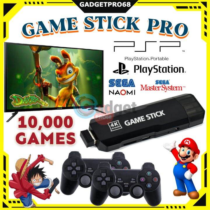 [Msia Stock] Portable 10K Game Stick 4K TV Video Game Console With 2.4G ...
