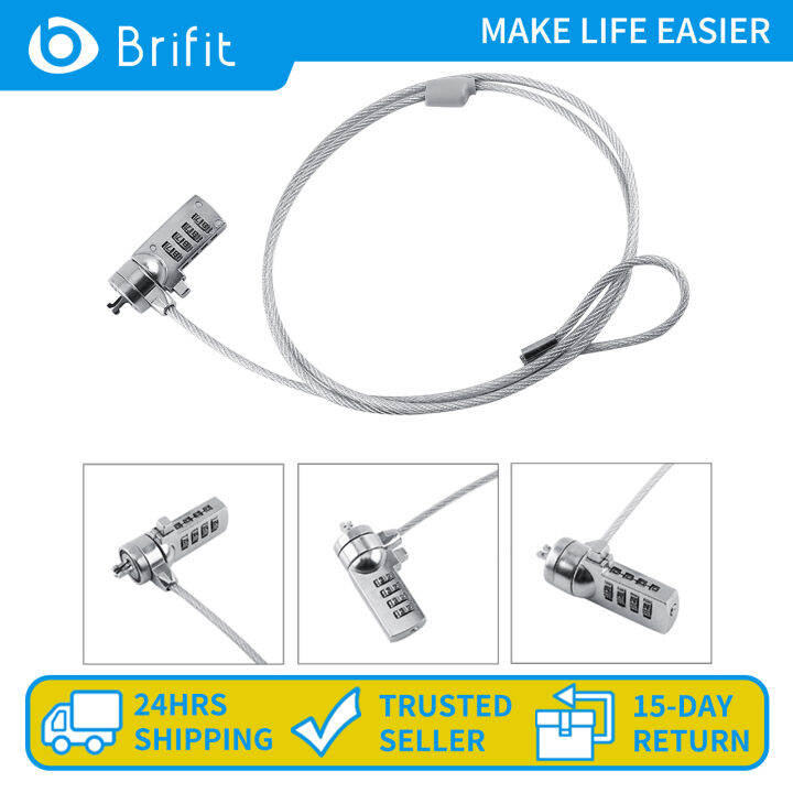 Brifit 1.1m Laptop combination lock Alloy steel 10,000 code ...