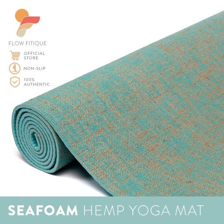 Flow Fitique Seafoam Hemp Yoga Mat 6mm Thick 2ft x 6ft | Lazada PH