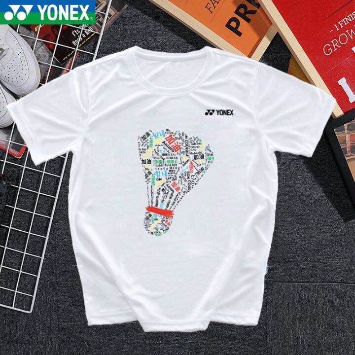 Yonex Badminton T shirt the Most Durable 100% Microfiber T-shirt Lindane Matching Badminton ...