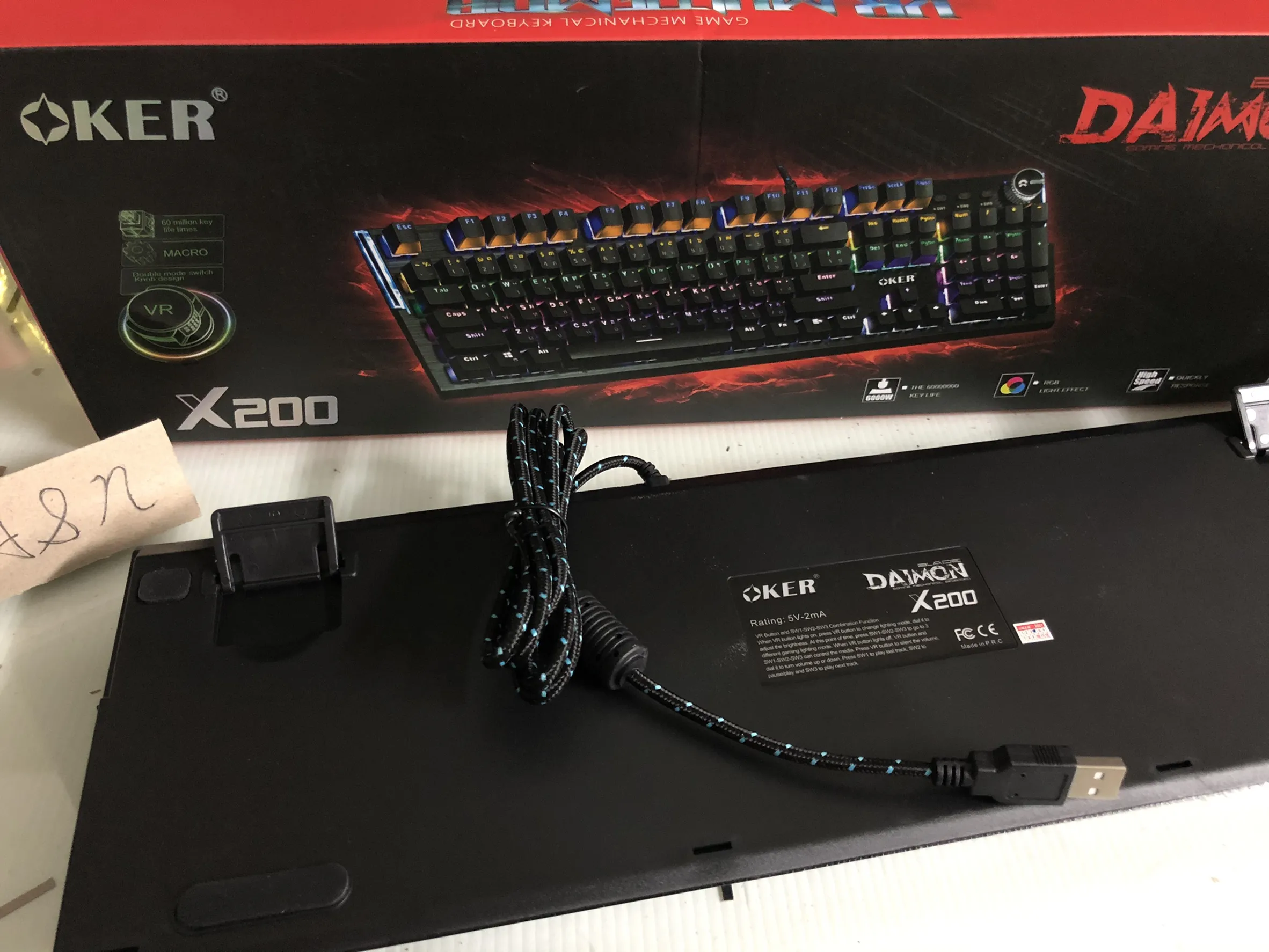 Keyboard Gaming Keyboard Mechanical X200 OKER คีย์บอร์ด เกมมิ่ง แมคคานิ ...