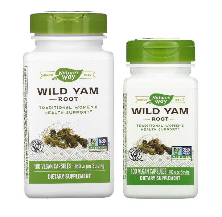 Nature's Way Wild Yam Root 850 mg 180 Vegan Capsules | Lazada PH