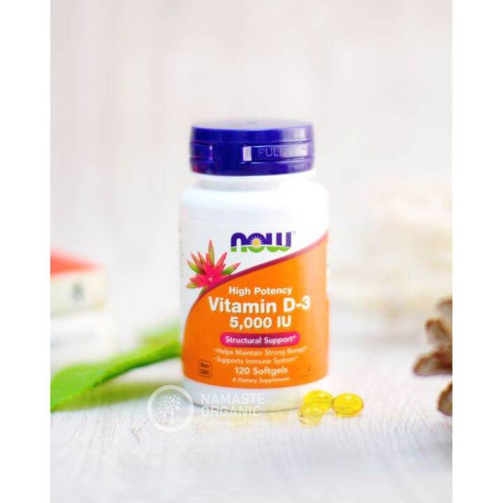 NOW FOODS VITAMIN D3 5000 IU - 120 SOFTGELS | Lazada Indonesia
