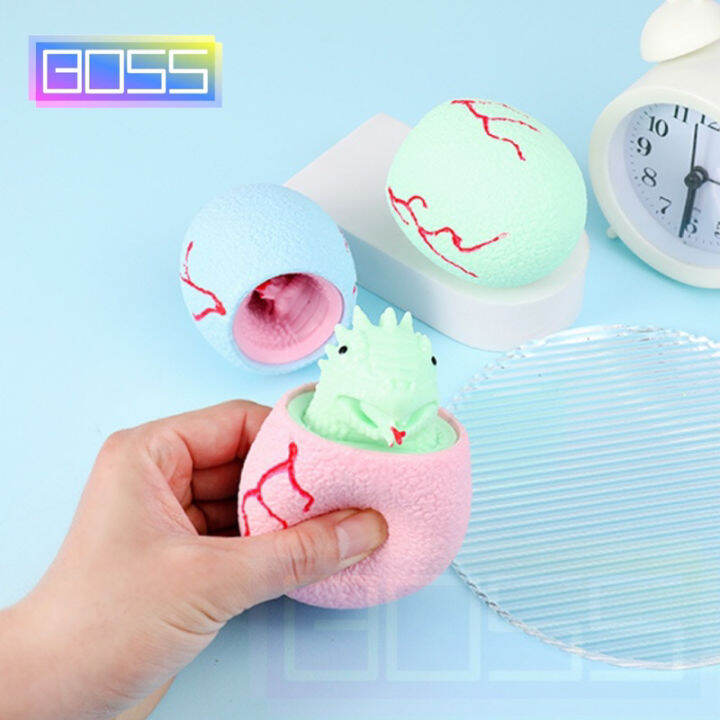 BOSS-Squishy Pop It Telur Dinosaurus anti stress mainan squishy viral ...