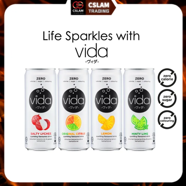Vida Salty Lychee&Original Citrus Flavor [HALAL] 325ML | Lazada