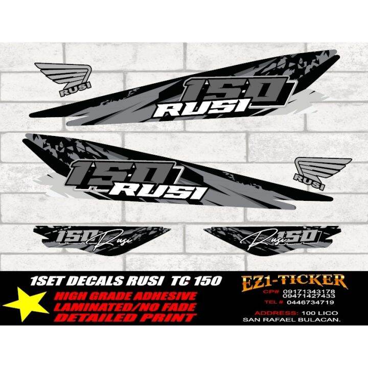 moto RUSI TC 150 DESIGN 3 DECALS | Lazada PH