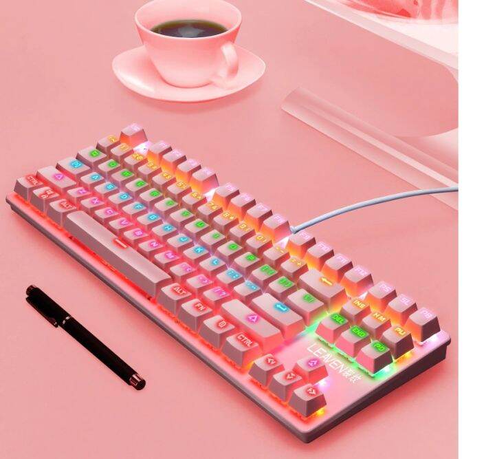 LEAVEN K550 Professional Mechanical Keyboard 87 Keys Wired Gaming Keyboard | Lazada PH