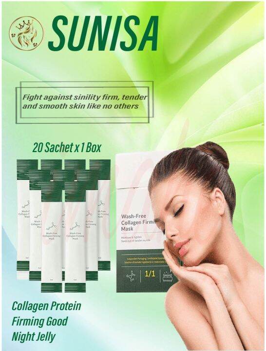 [SUMMER GIFT] New Sunisa Collagen Protein Firming Good Night Jelly 20 ...