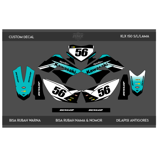 DECAL STICKER KLX 150 S, L (007) DEKAL STIKER DTRACKER DTX 150 LAMA ...
