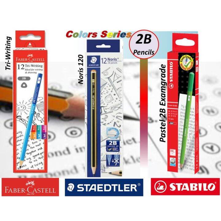 Exam Grade 2B pecil/stabilo pencil/Faber castell/staedler/noris pencil ...