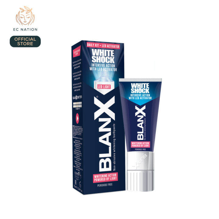 BlanX White Shock Intensive Action Toothpaste 50ml & LED Activator | Lazada